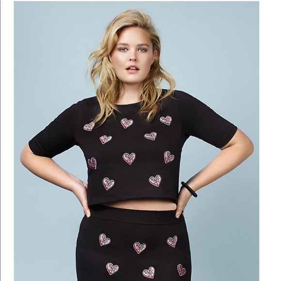 torrid | Tops | Rebel Wilson For Torrid Heart Patch Crop Top | Poshmark